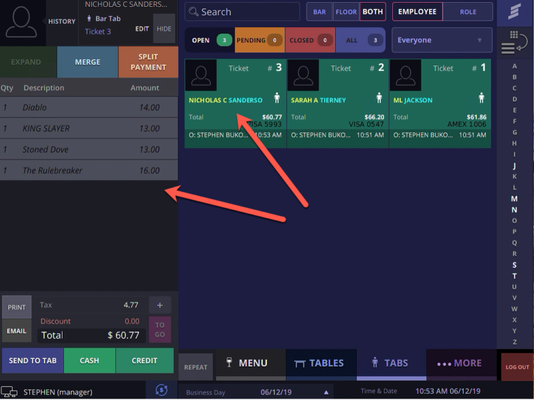 How To Start a Tab - Smarttab Support