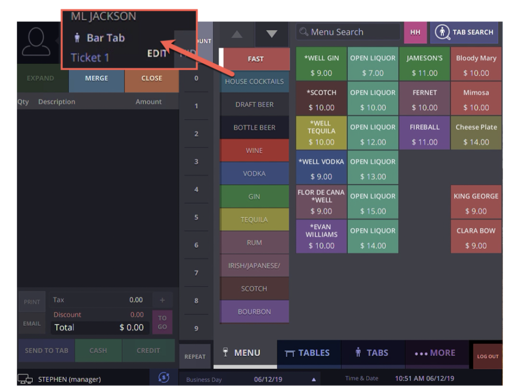 How To Start a Bar Tab - Smarttab Support