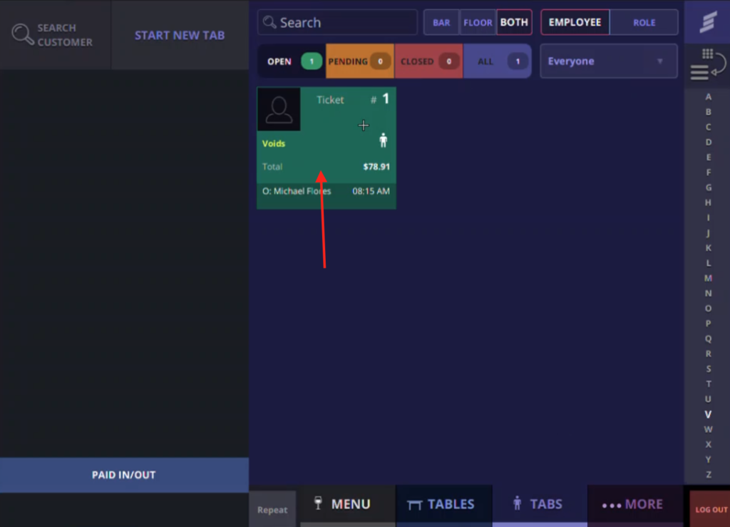 How to give a role permission to void and how to use void types and reasons - Smarttab Support