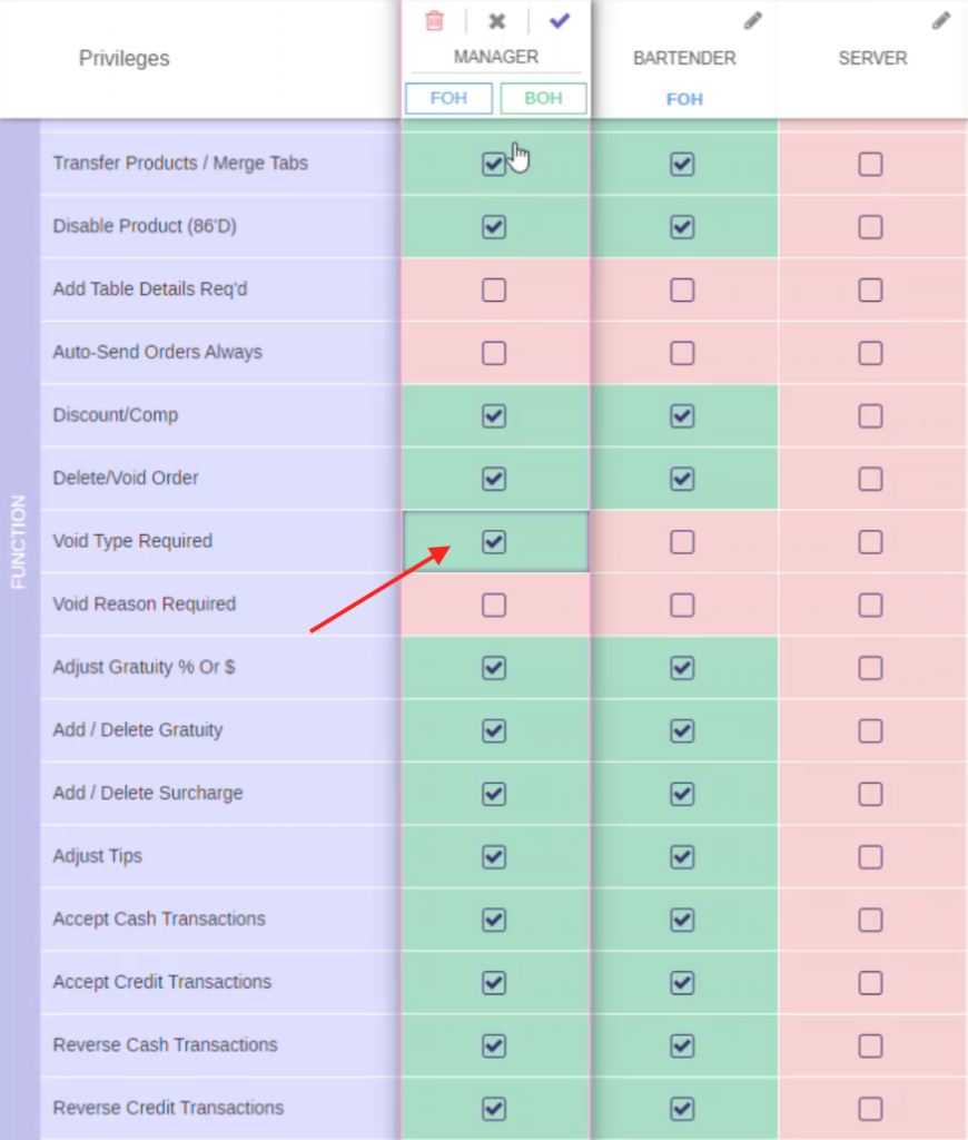 How to give a role permission to void and how to use void types and ...