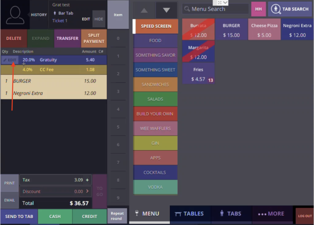 How to give a role privilege to add, remove, and adjust gratuity and ...